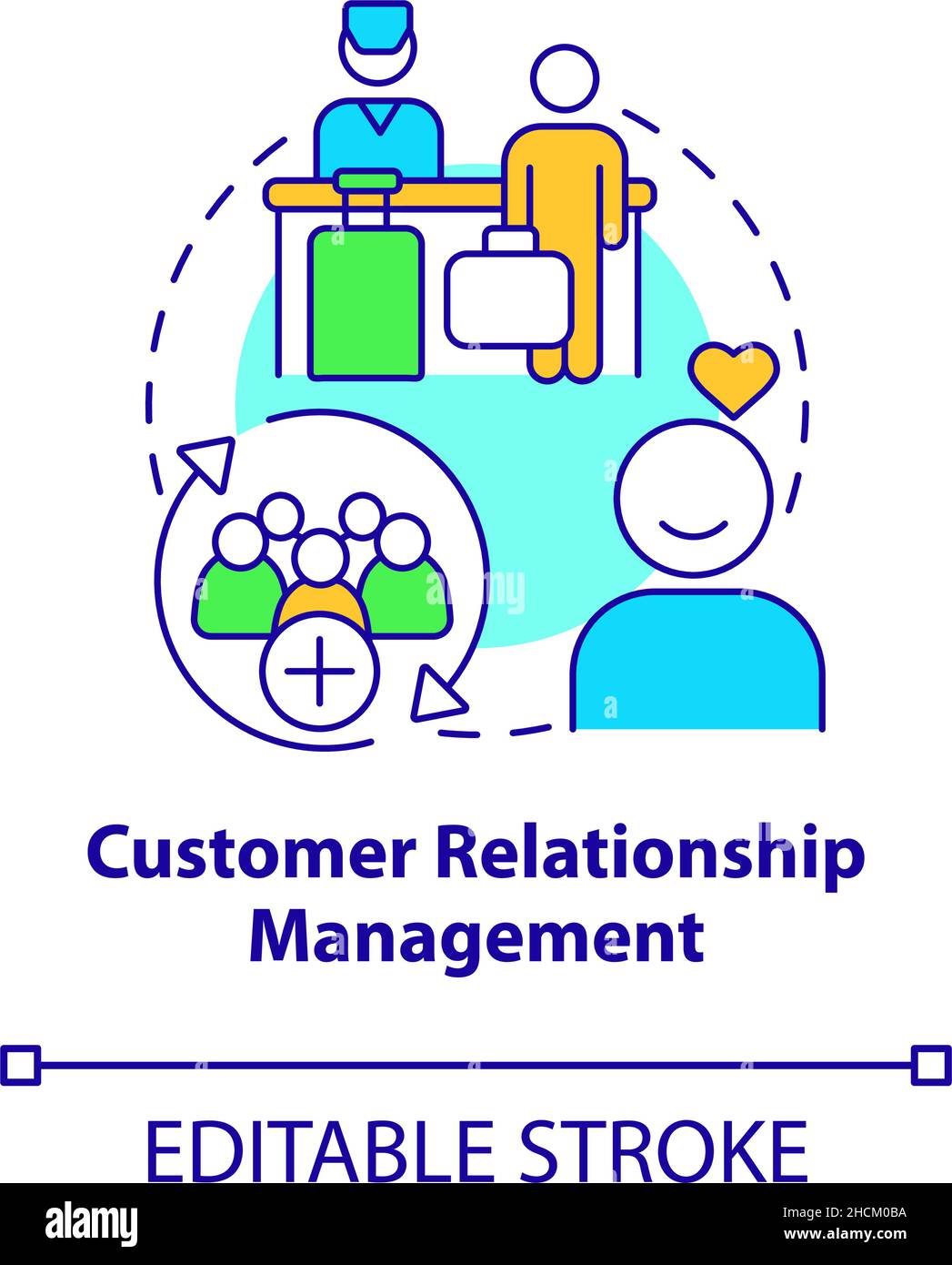 Customer relationship management concept icon Stock Vector Image & Art ...