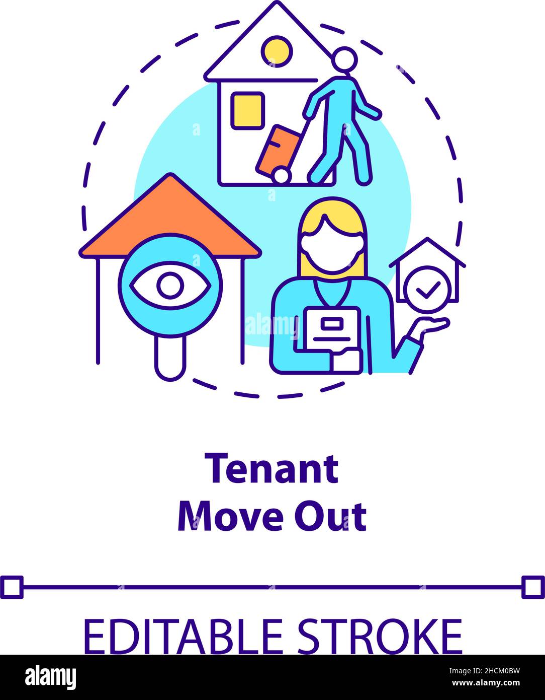 Tenant move out concept icon Stock Vector Image & Art - Alamy