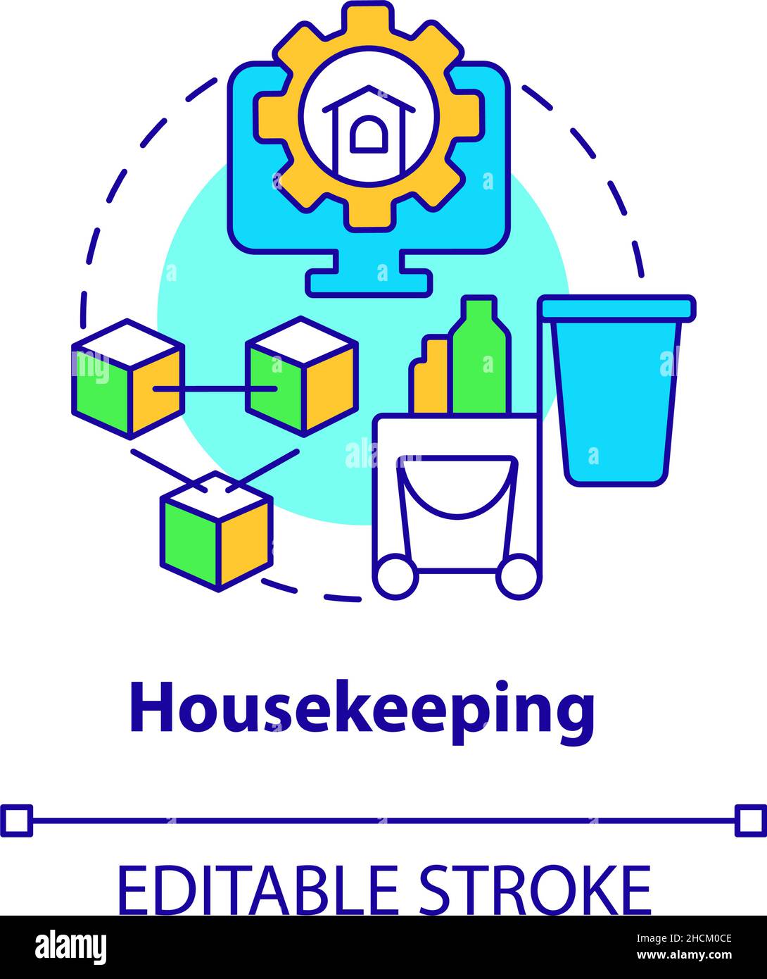 Housekeeping concept icon Stock Vector Image & Art - Alamy