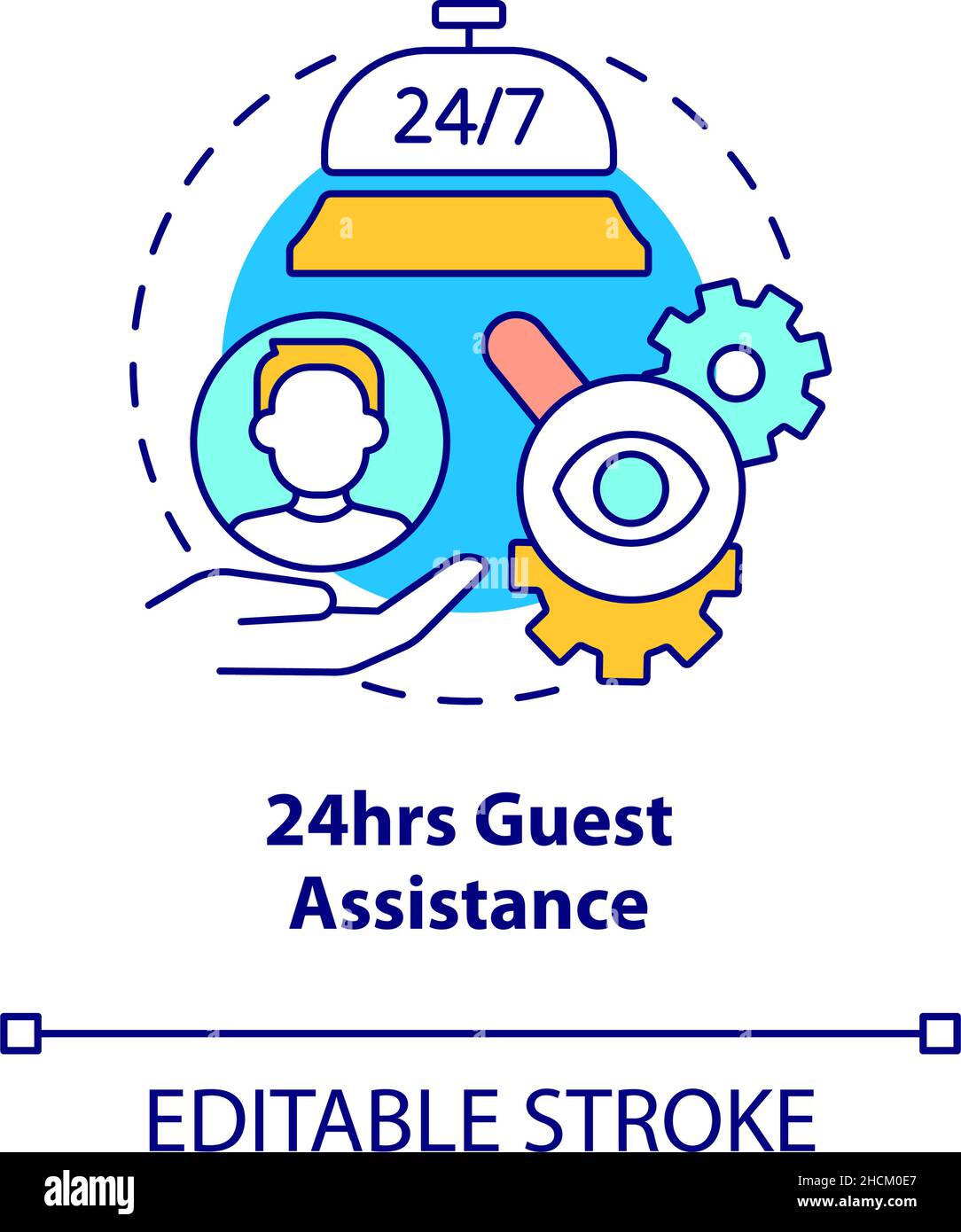 Constant guest assistance concept icon Stock Vector Image & Art - Alamy