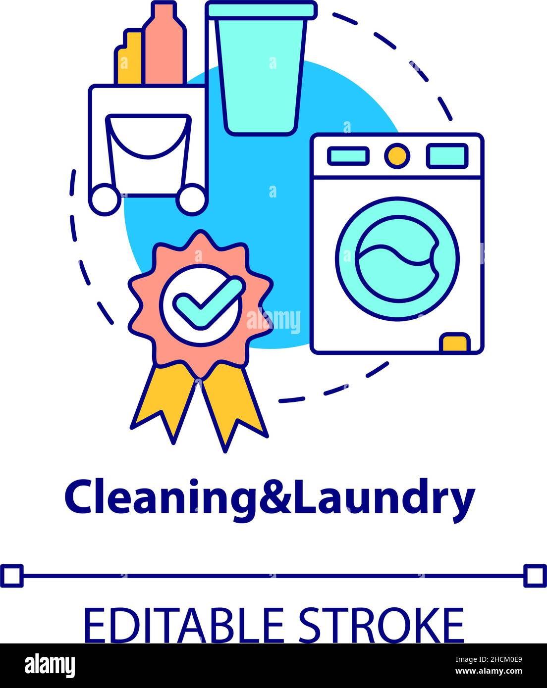 Cleaning and laundry concept icon Stock Vector Image & Art - Alamy