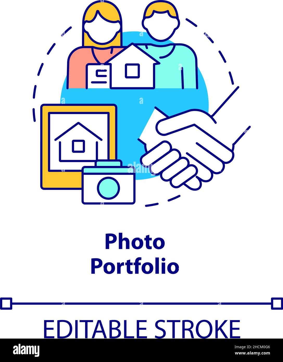 Photo portfolio concept icon Stock Vector Image & Art - Alamy