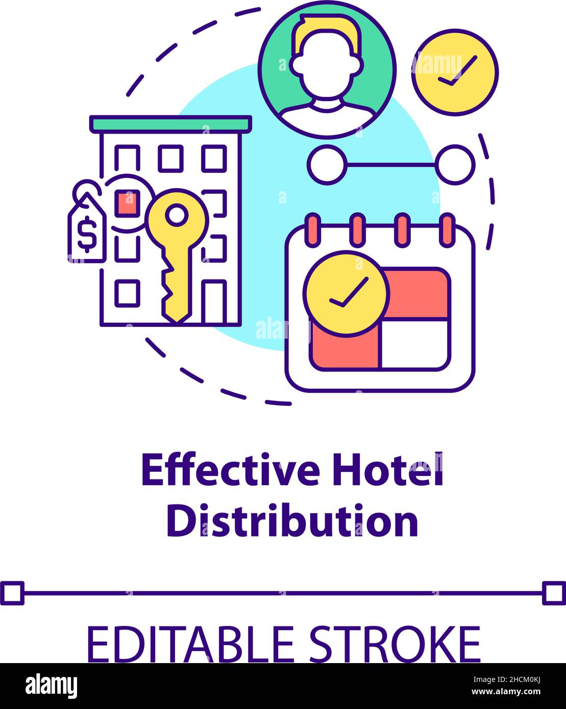 Effective hotel distribution concept icon Stock Vector Image & Art - Alamy