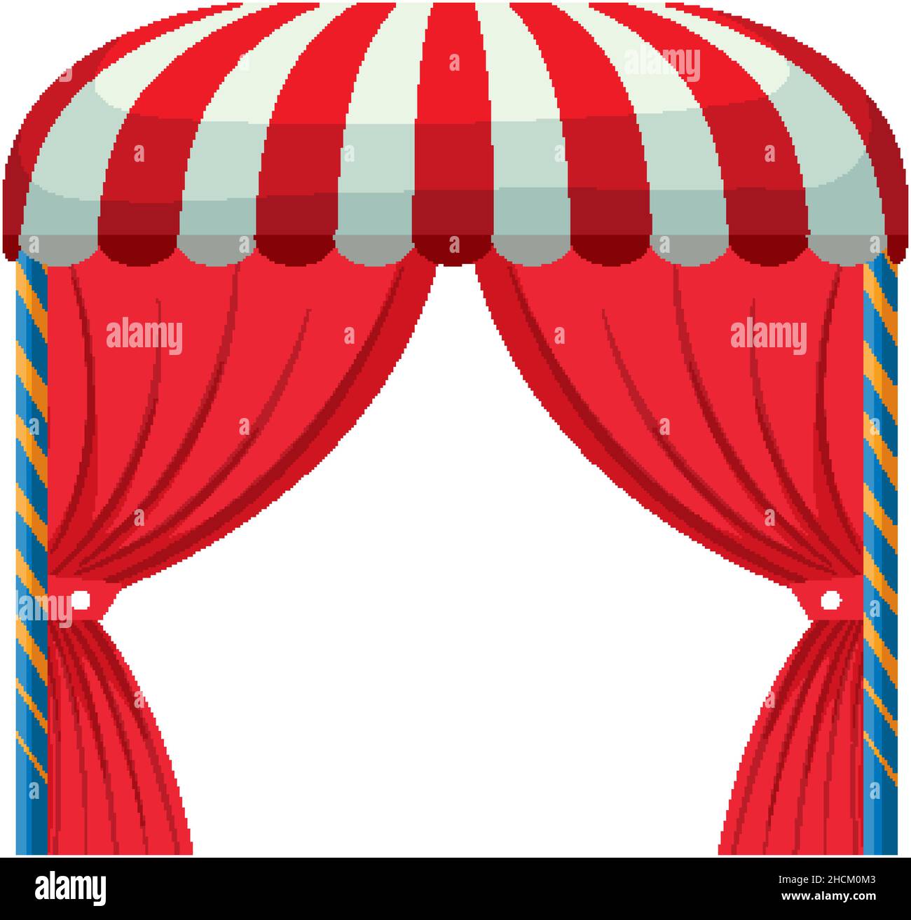 Circus entrance with red curtain illustration Stock Vector Image & Art ...