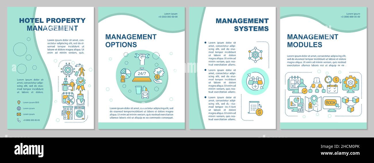 Property manager responsibilities mint brochure template Stock Vector ... Property manager responsibilities mint brochure template Stock Vector ...