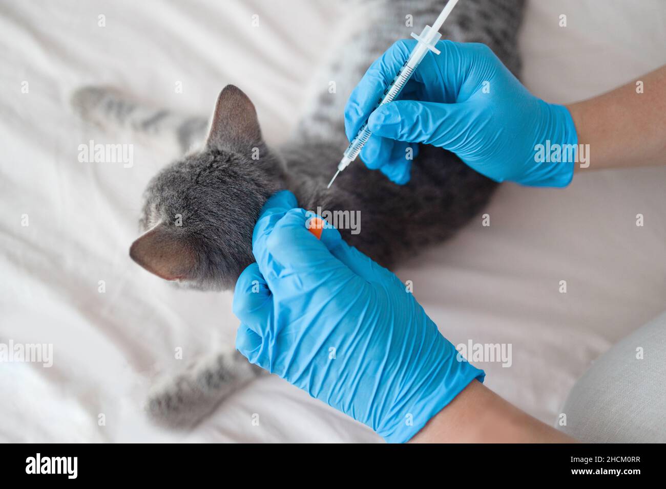 Help with insulin injection at home hi-res stock photography and images ...