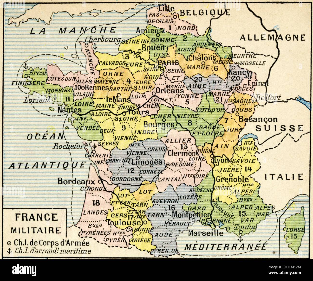 CARTE ANCIENNE. FRANCE MILITAIRE Stock Photo - Alamy