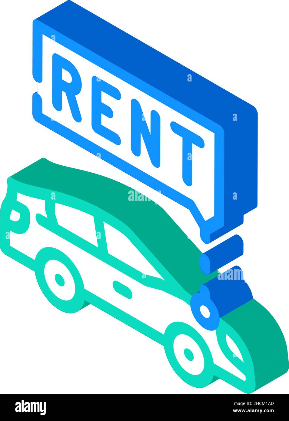 car rental isometric icon vector illustration Stock Vector Image & Art ...