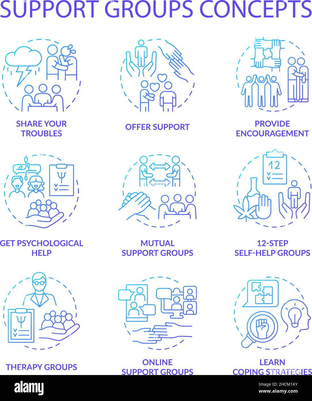 Group therapy mental meeting Cut Out Stock Images & Pictures - Alamy