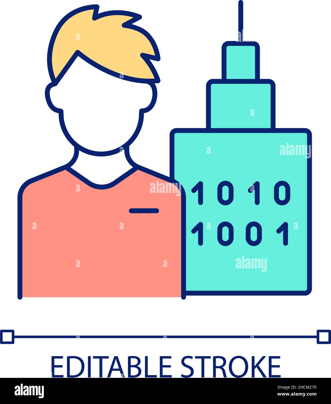 Professional database engineer RGB color icon Stock Vector Image & Art - Alamy