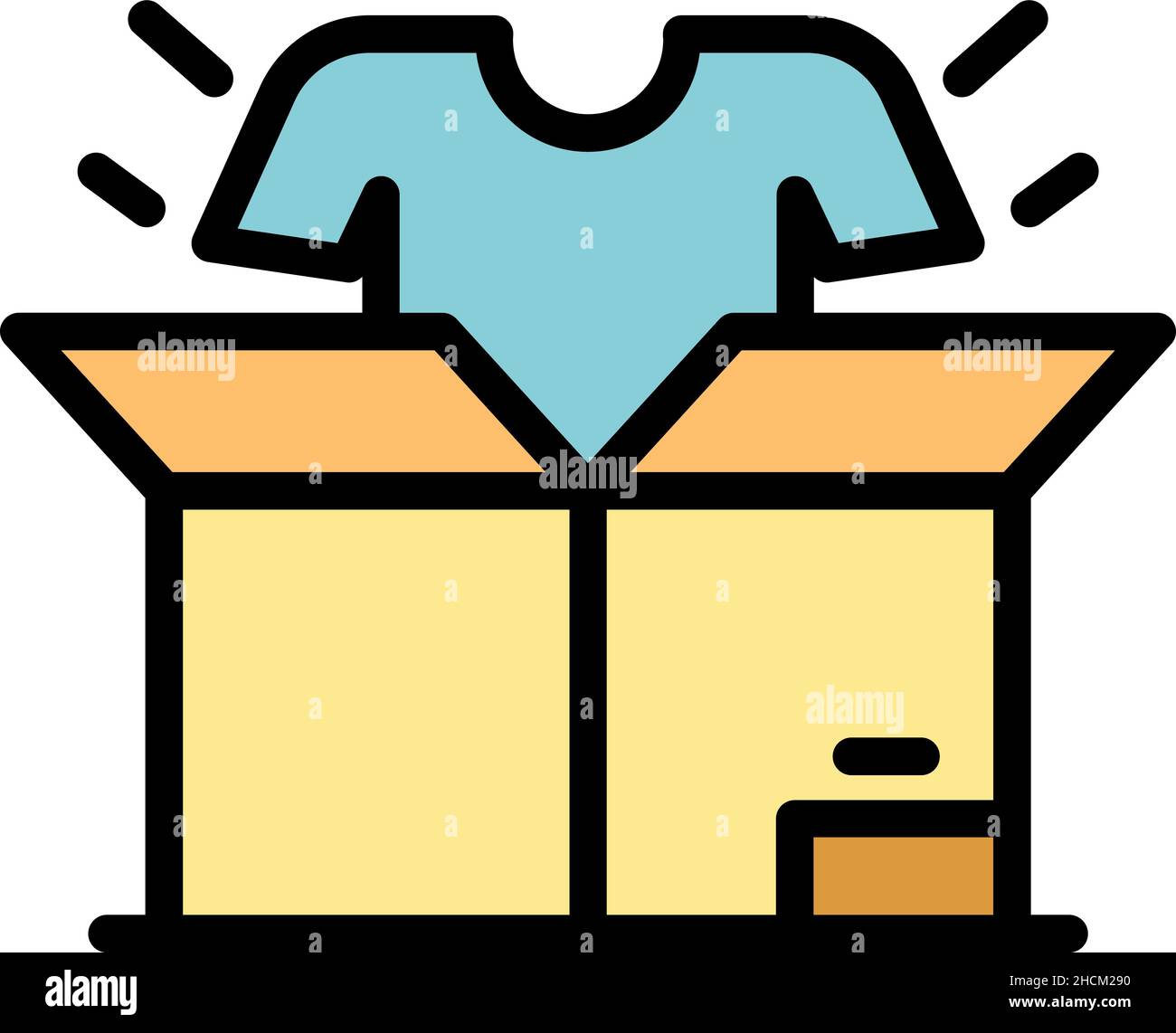 Sale box icon. Outline sale box vector icon color flat isolated Stock ...