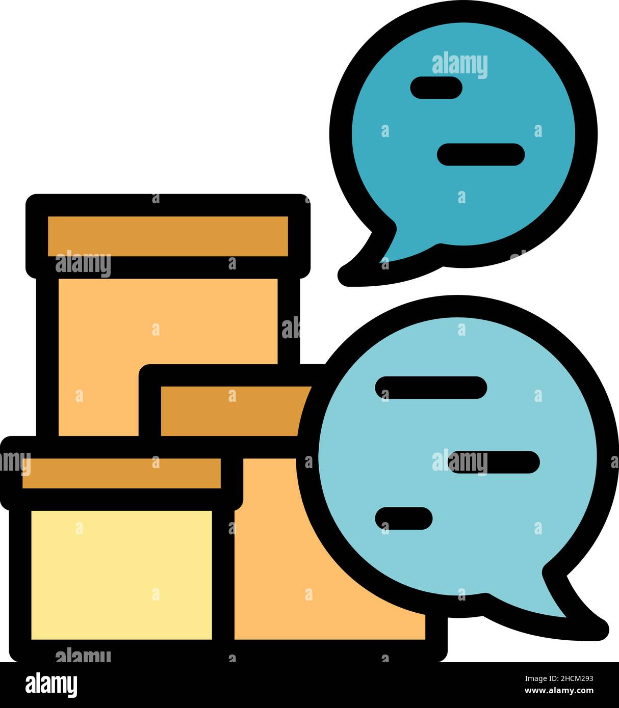 Customer store icon. Outline customer store vector icon color flat ...