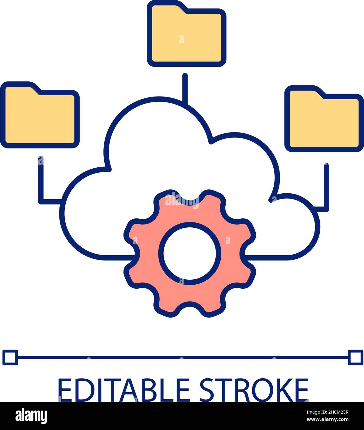 Cloud computing RGB color icon Stock Vector Image & Art - Alamy