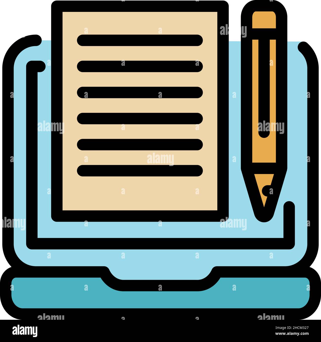 Web training icon. Outline web training vector icon color flat isolated ...