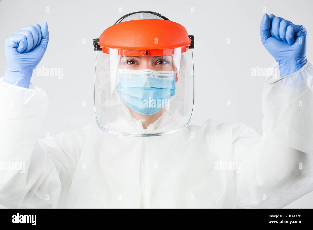 Young medical technician wearing PPE personal protective equipment ...