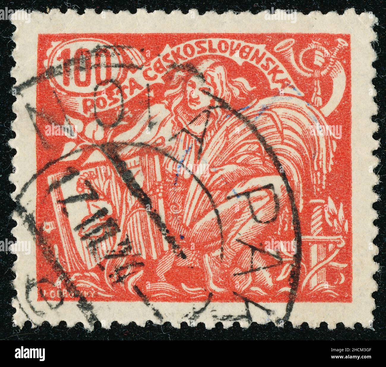 POLTAVA, UKRAINE - Desember 30, 2021. Vintage stamp printed in ...