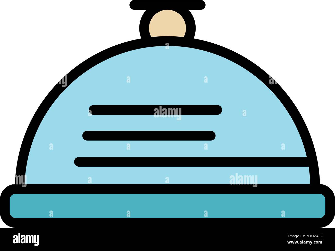 Healthy food tray icon. Outline healthy food tray vector icon color ...