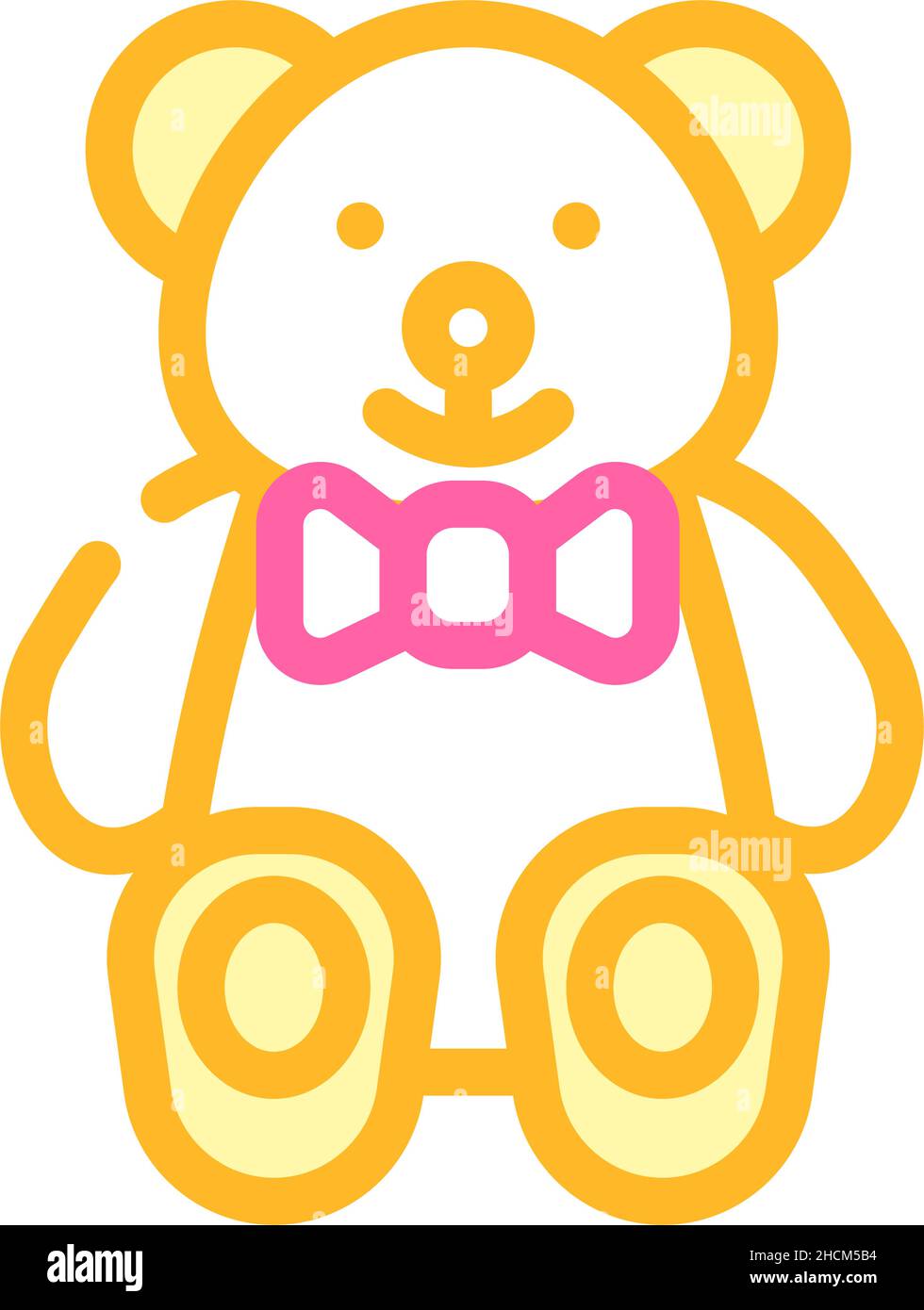 toy teddy bear color icon vector illustration Stock Vector Image & Art ...