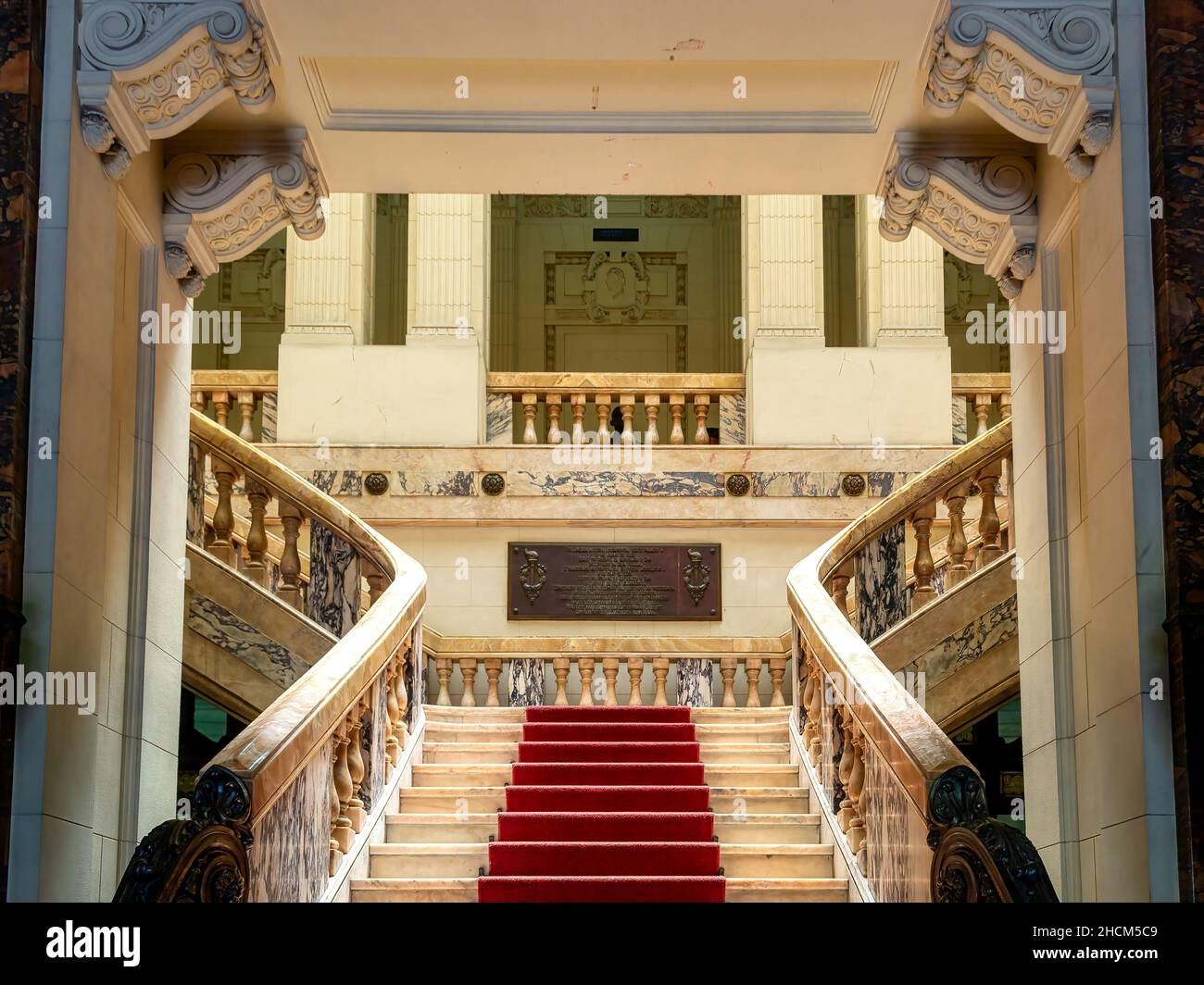 Symmetric view of stairs in the interior architecture in the Cultural ...