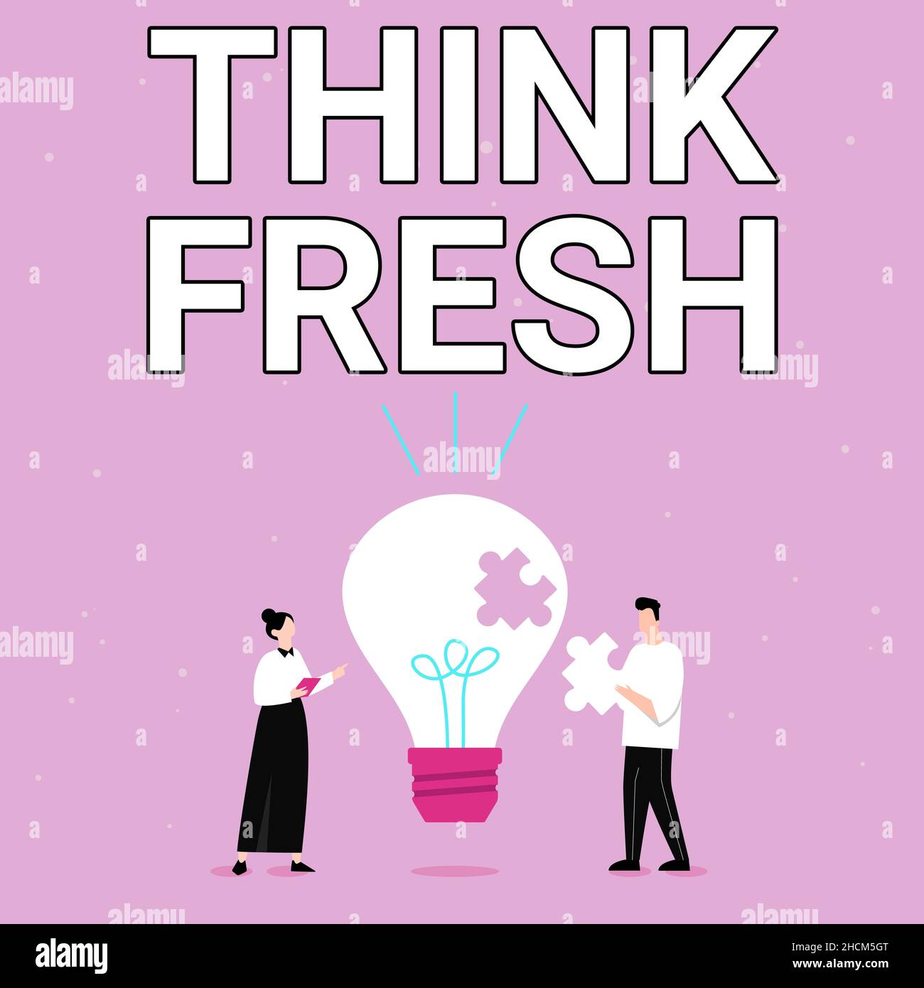 Conceptual display Think Fresh. Business approach a new perspective of ...