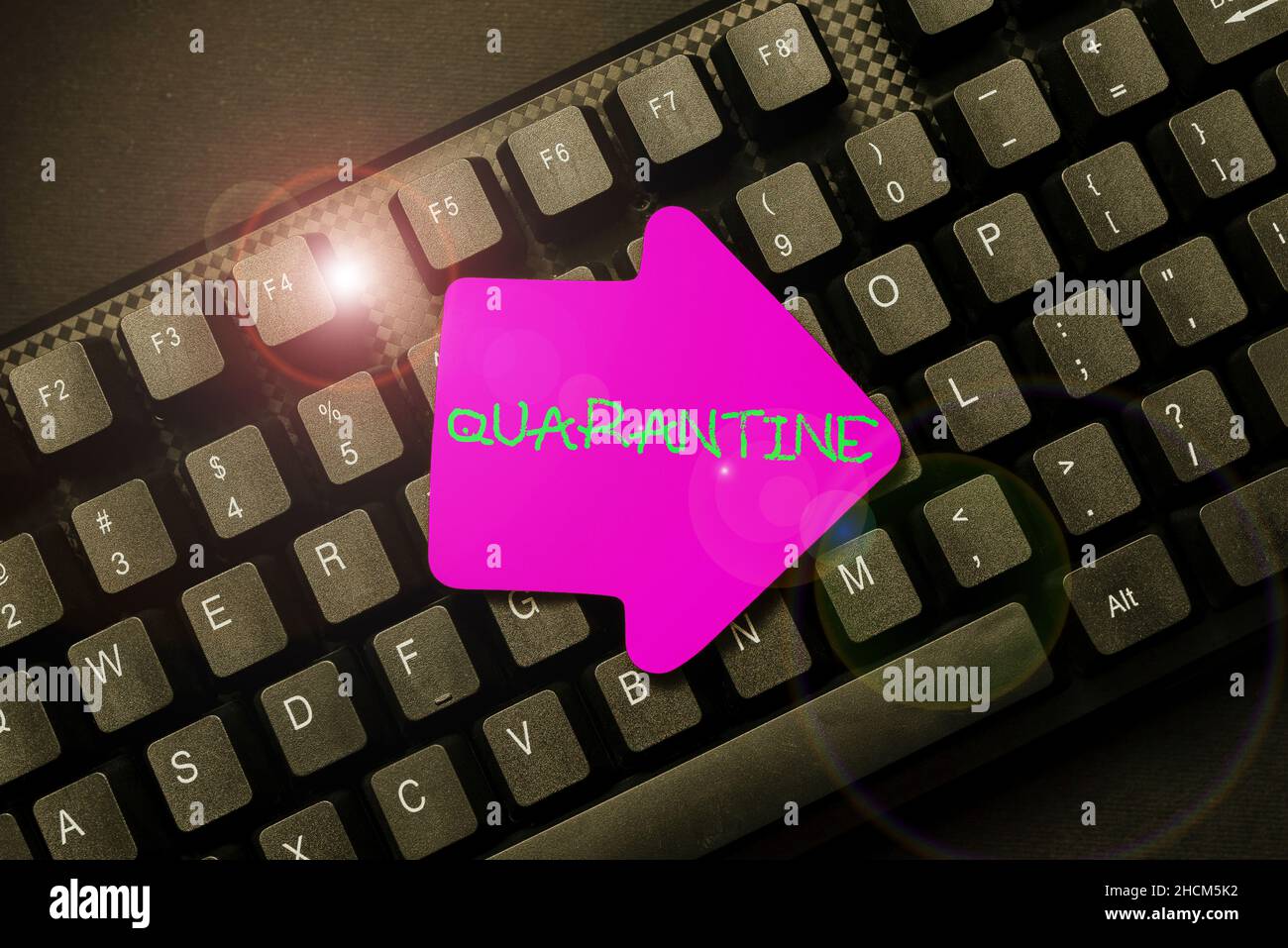 Inspiration showing sign Quarantine. Business approach restraint upon ...