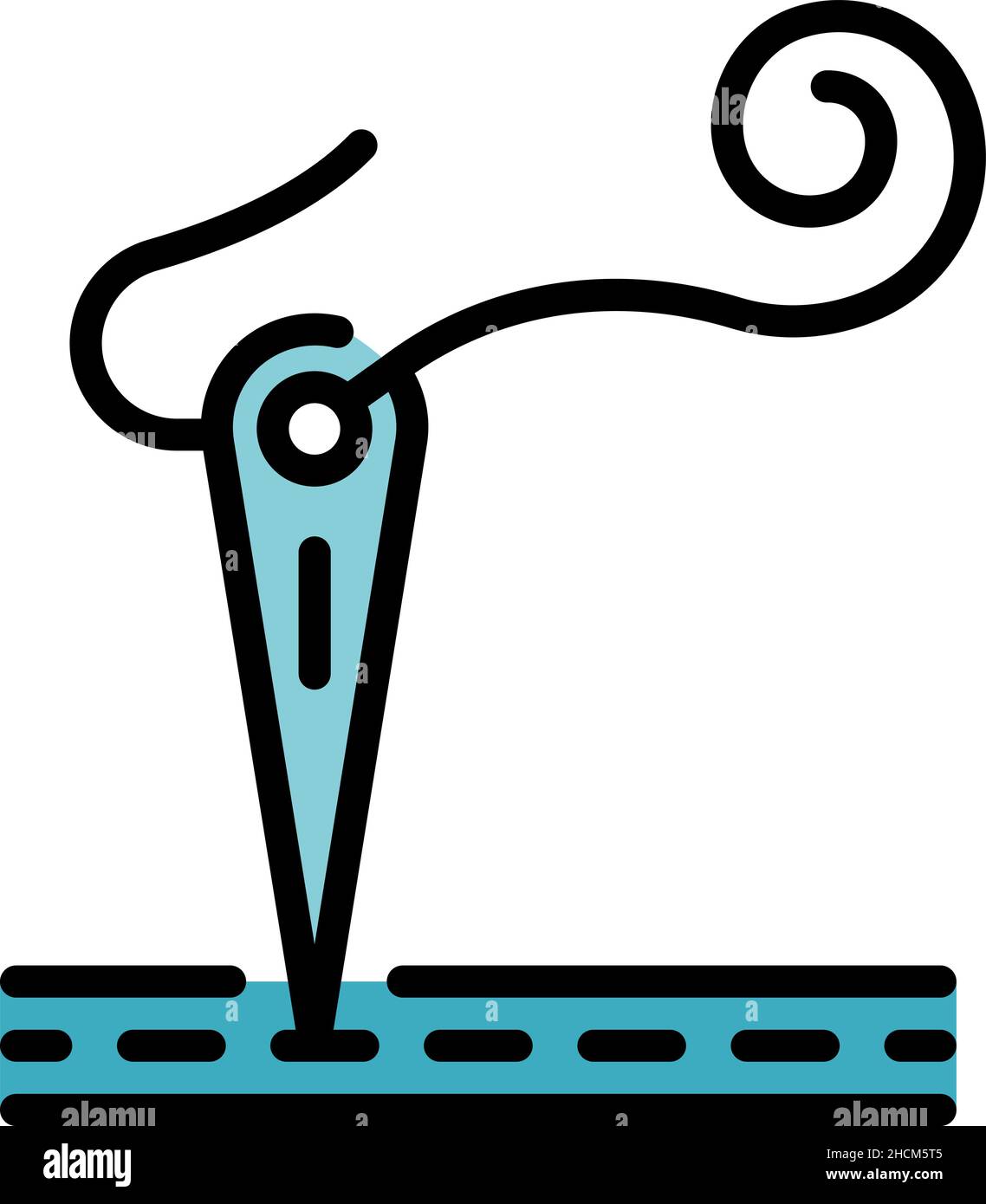 Needle icon. Outline needle vector icon color flat isolated Stock ...