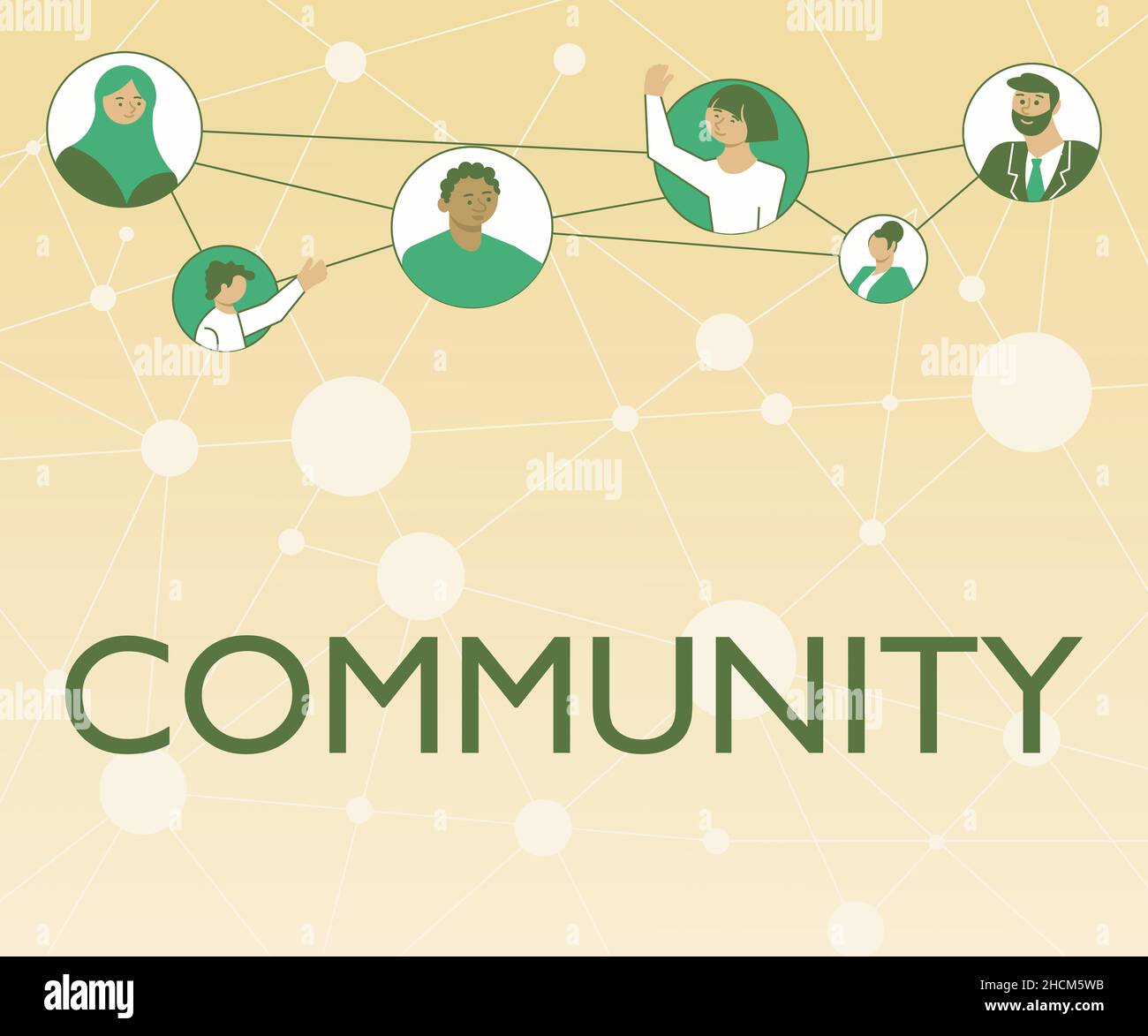 Writing Displaying Text Community Word For Specific Population With A Common Characteristics