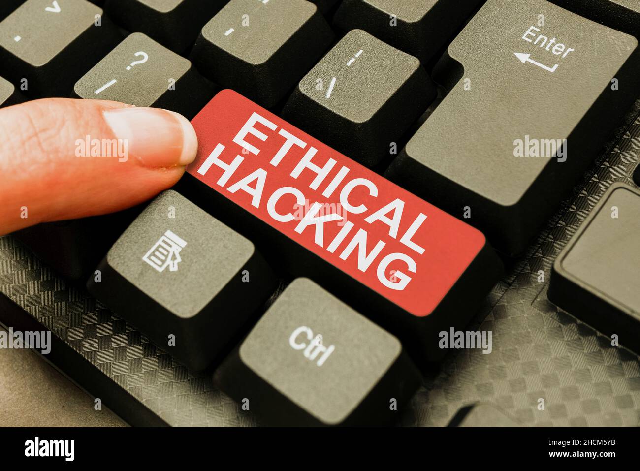 Text sign showing Ethical Hacking. Business idea a legal attempt of ...