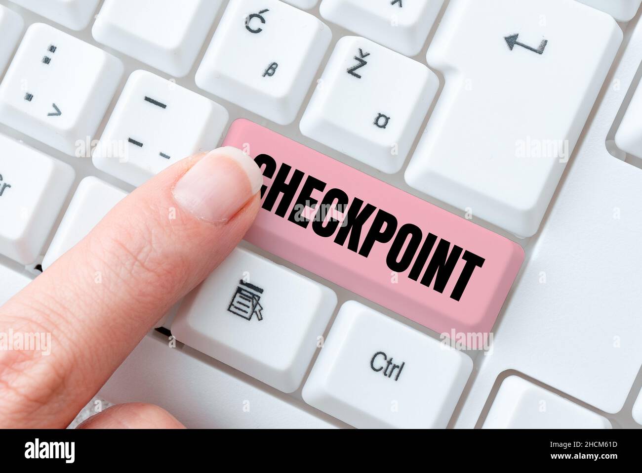 Inspiration showing sign Checkpoint. Business overview manned entrance ...