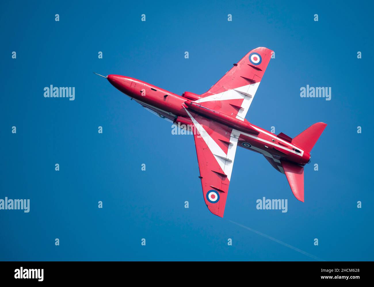 Red Arrow on a blue sky at Bournemouth air show Stock Photo - Alamy