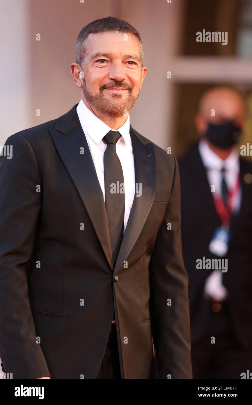 Italy, Lido di Venezia, September 4, 2021 : Antonio Banderas attends ...