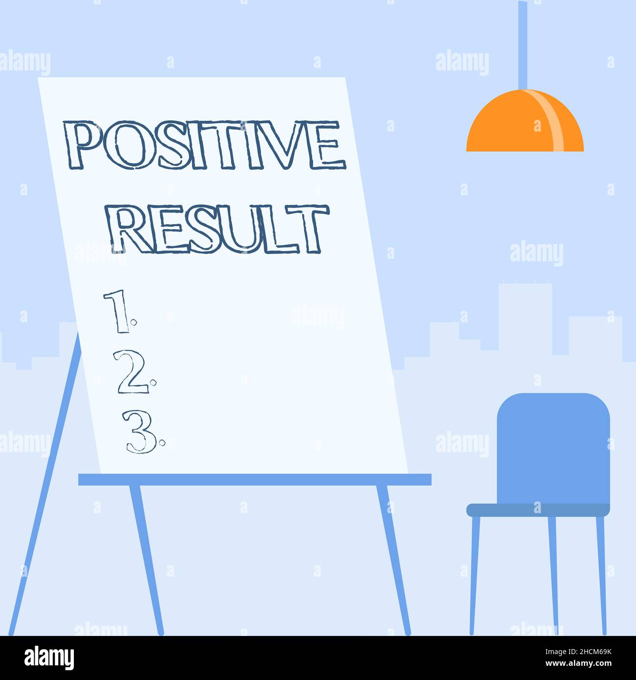Sign displaying Positive Result. Business overview shows that a person ...