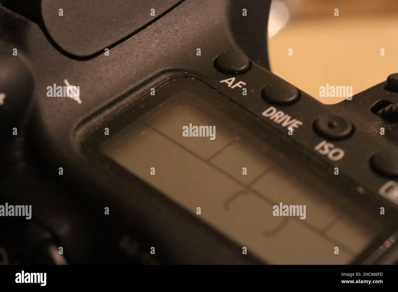 Closeup of a Canon DSLR LCD screen with buttons Stock Photo - Alamy