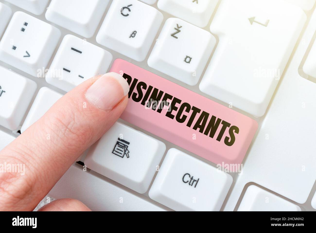 Handwriting text Disinfectants. Word for chemical that destroy ...