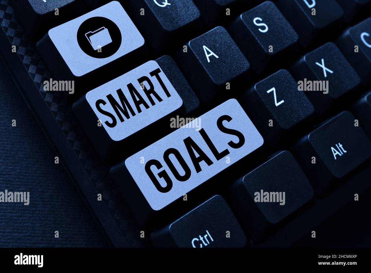 Text caption presenting Smart Goals. Business concept mnemonic used as ...