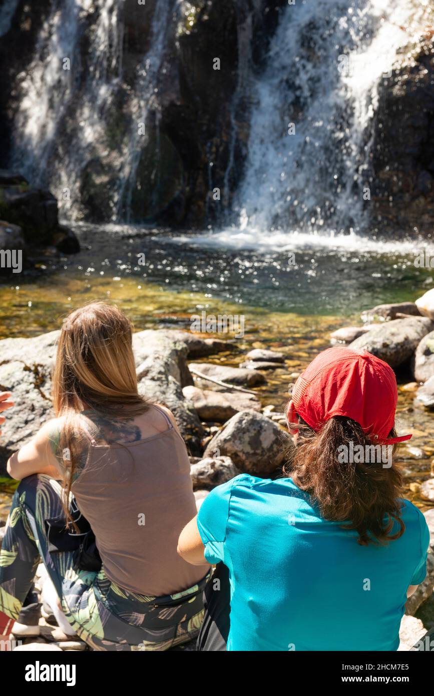 Women waterfall hi-res stock photography and images - Alamy