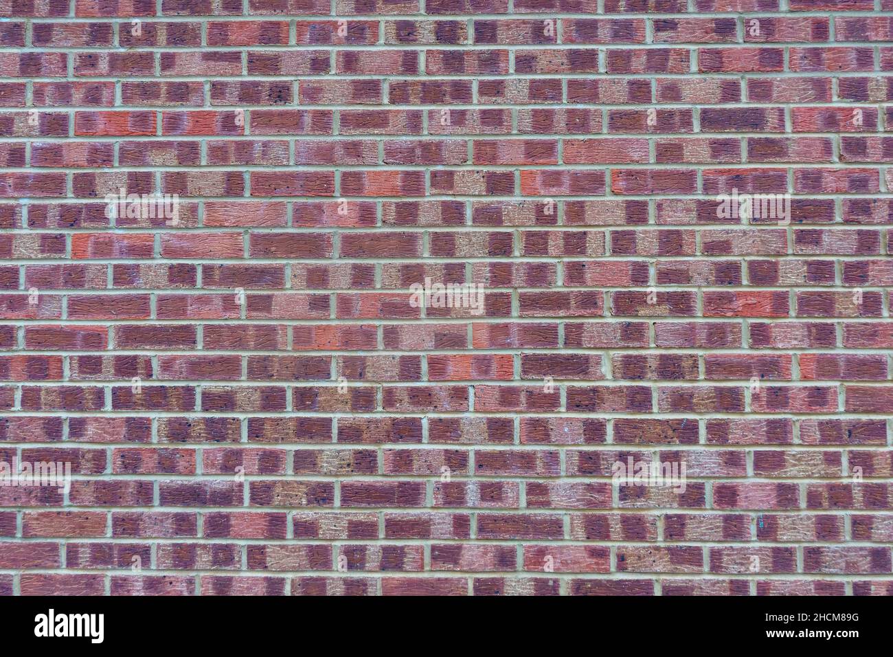 Large section of brick wall with differing red colors throughout Stock ...