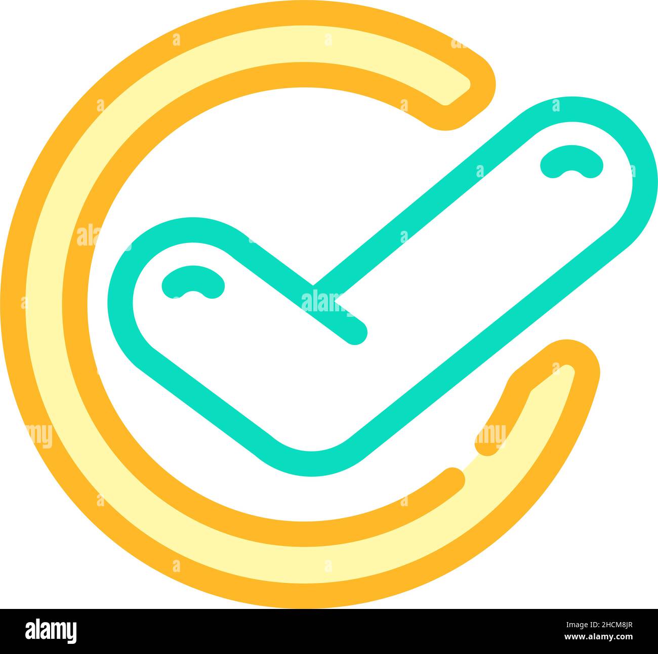 checkmark compliance color icon vector illustration Stock Vector Image ...