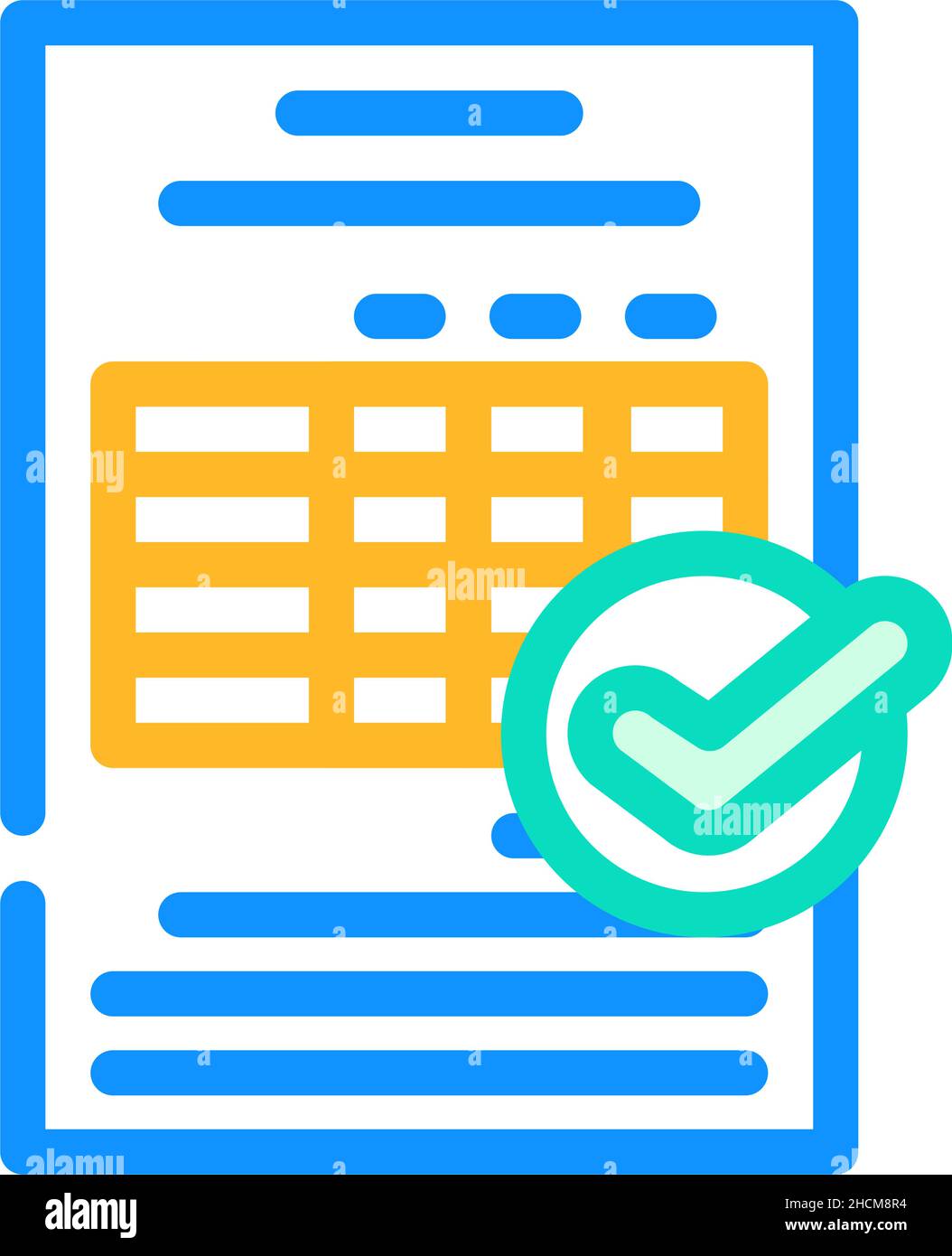 tables or audit compliance color icon vector illustration Stock Vector ...