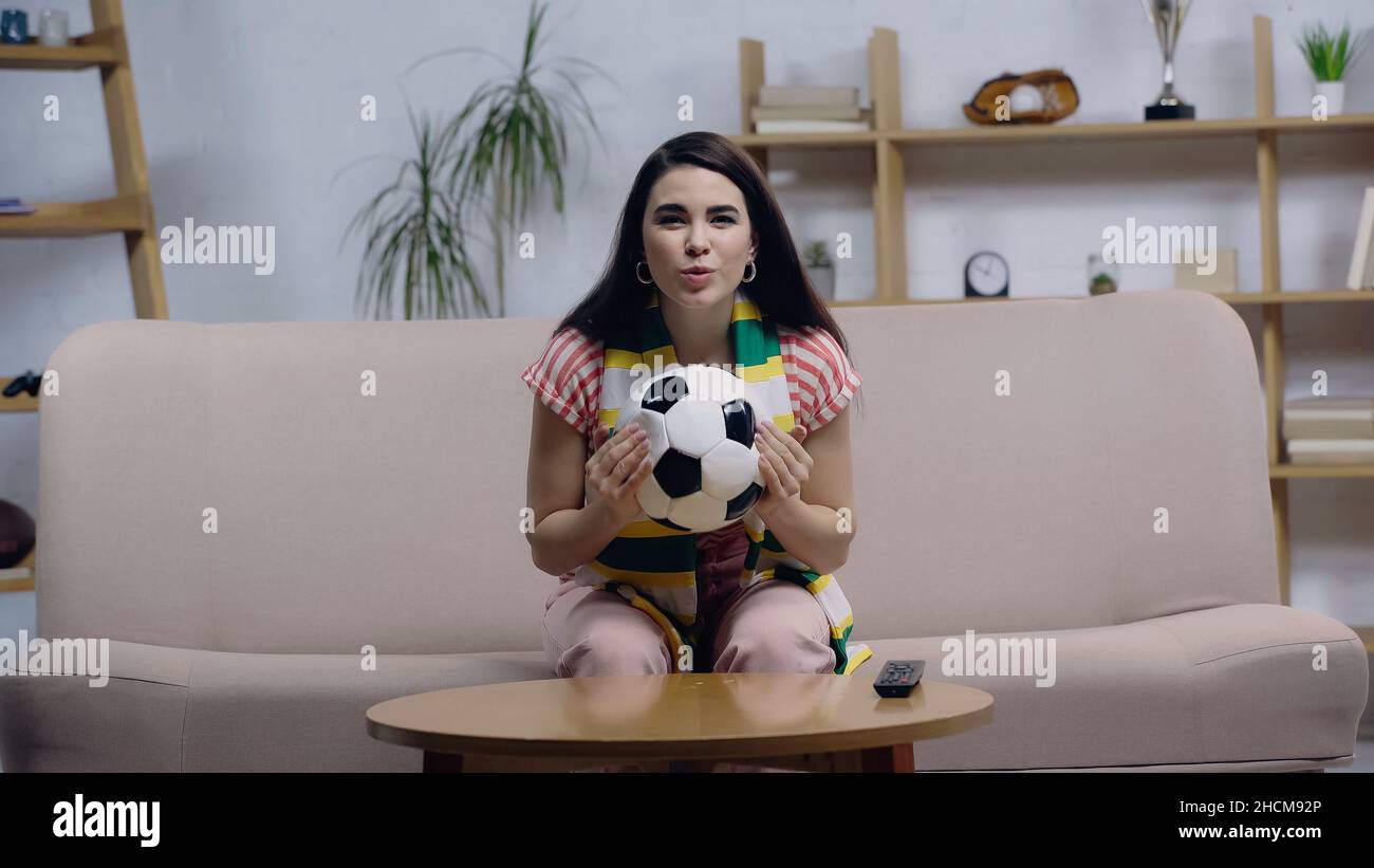 Emotional woman football fan hi-res stock photography and images - Alamy
