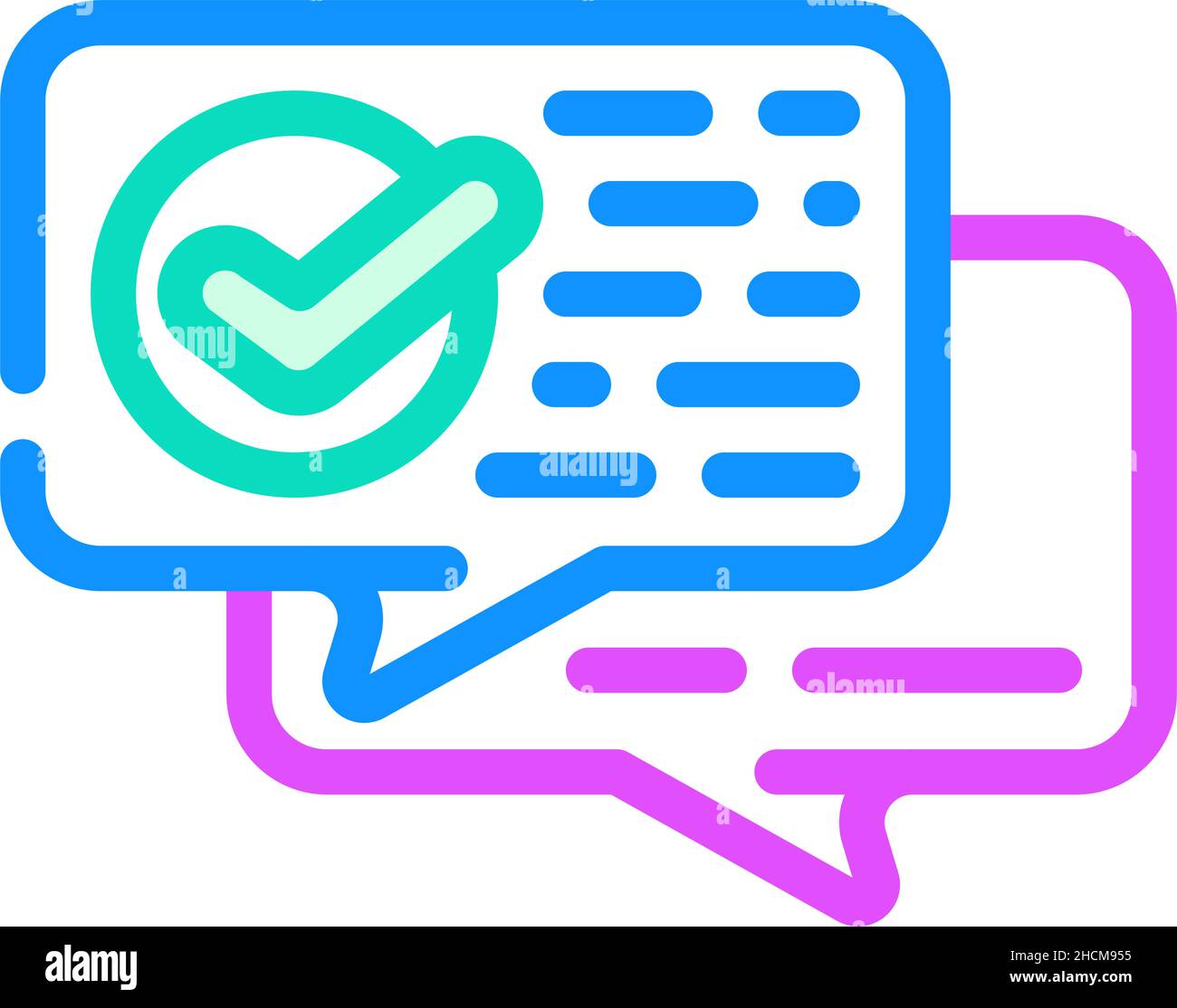 conversation approval color icon vector illustration Stock Vector Image ...
