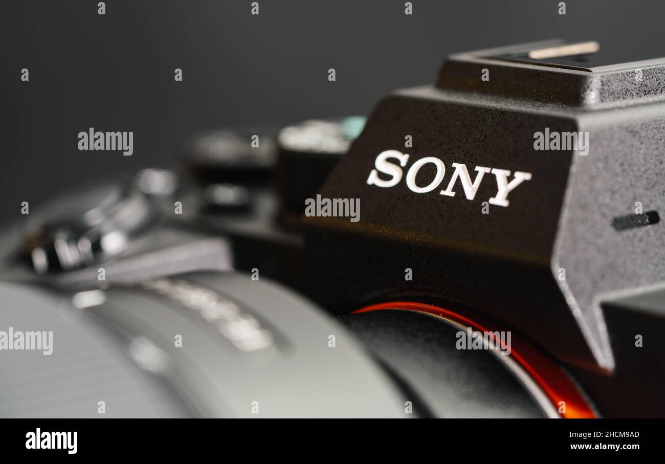 Close-Up of the Sony Alpha 7R IV mirrorless camera Stock Photo - Alamy