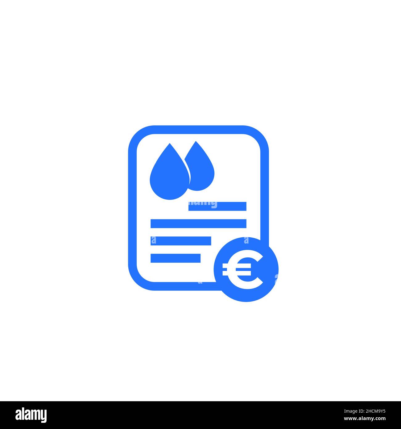 water utility bill icon with euro Stock Vector Image & Art - Alamy