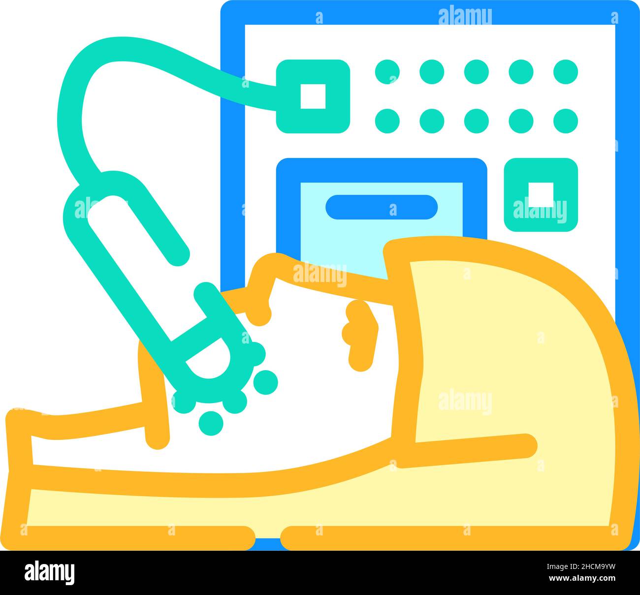 laser rejuvenation client color icon vector illustration Stock Vector ...