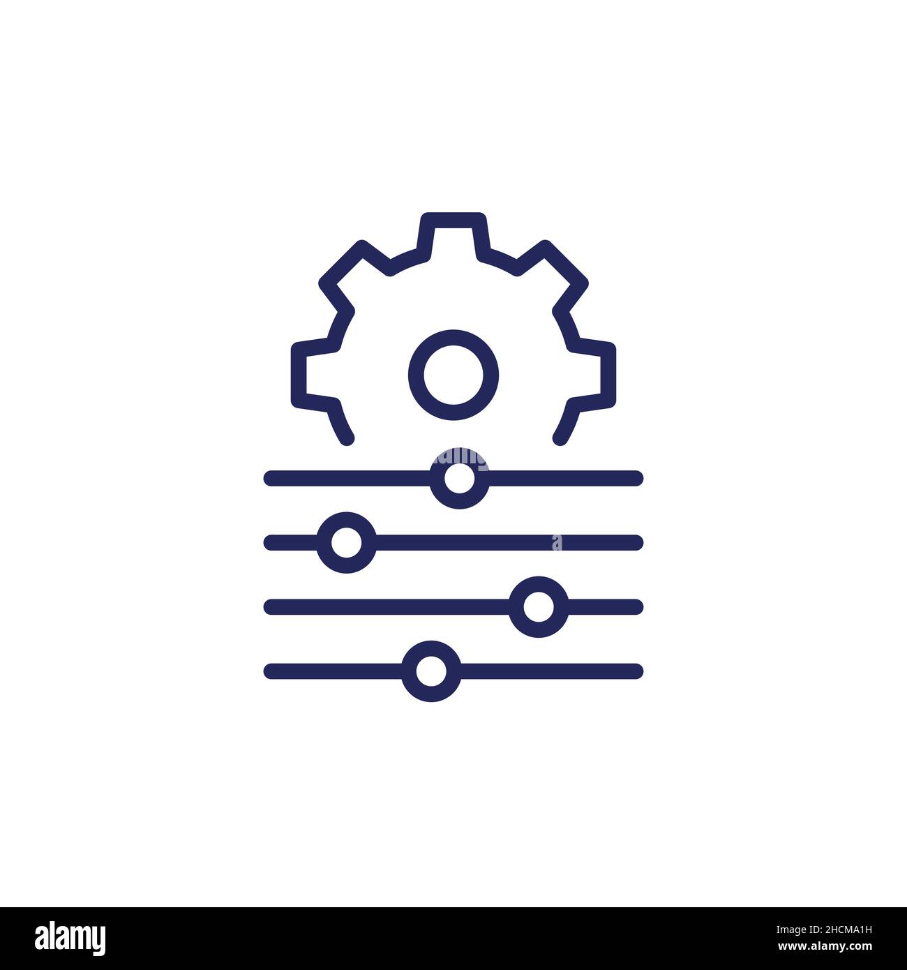 control panel line icon for web Stock Vector Image & Art - Alamy