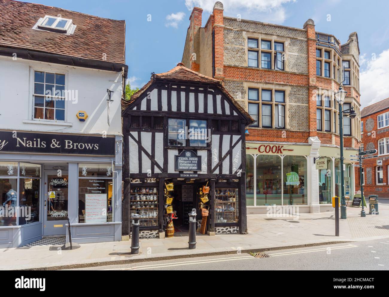 Tudor House, a black and white timbered antique shop in Henley-on ...
