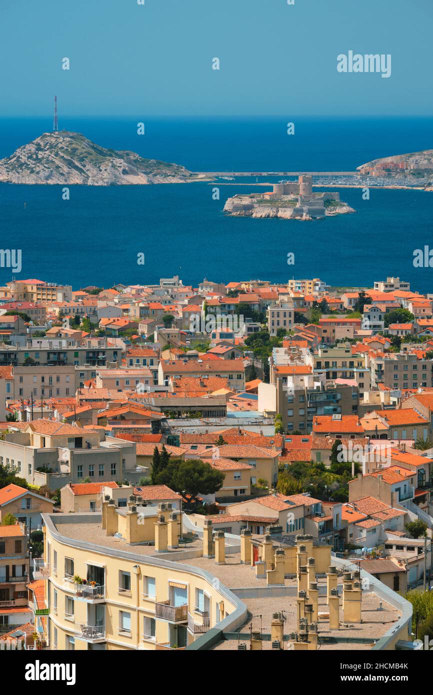 Aerial marseille france chateau fortress hi-res stock photography and ...