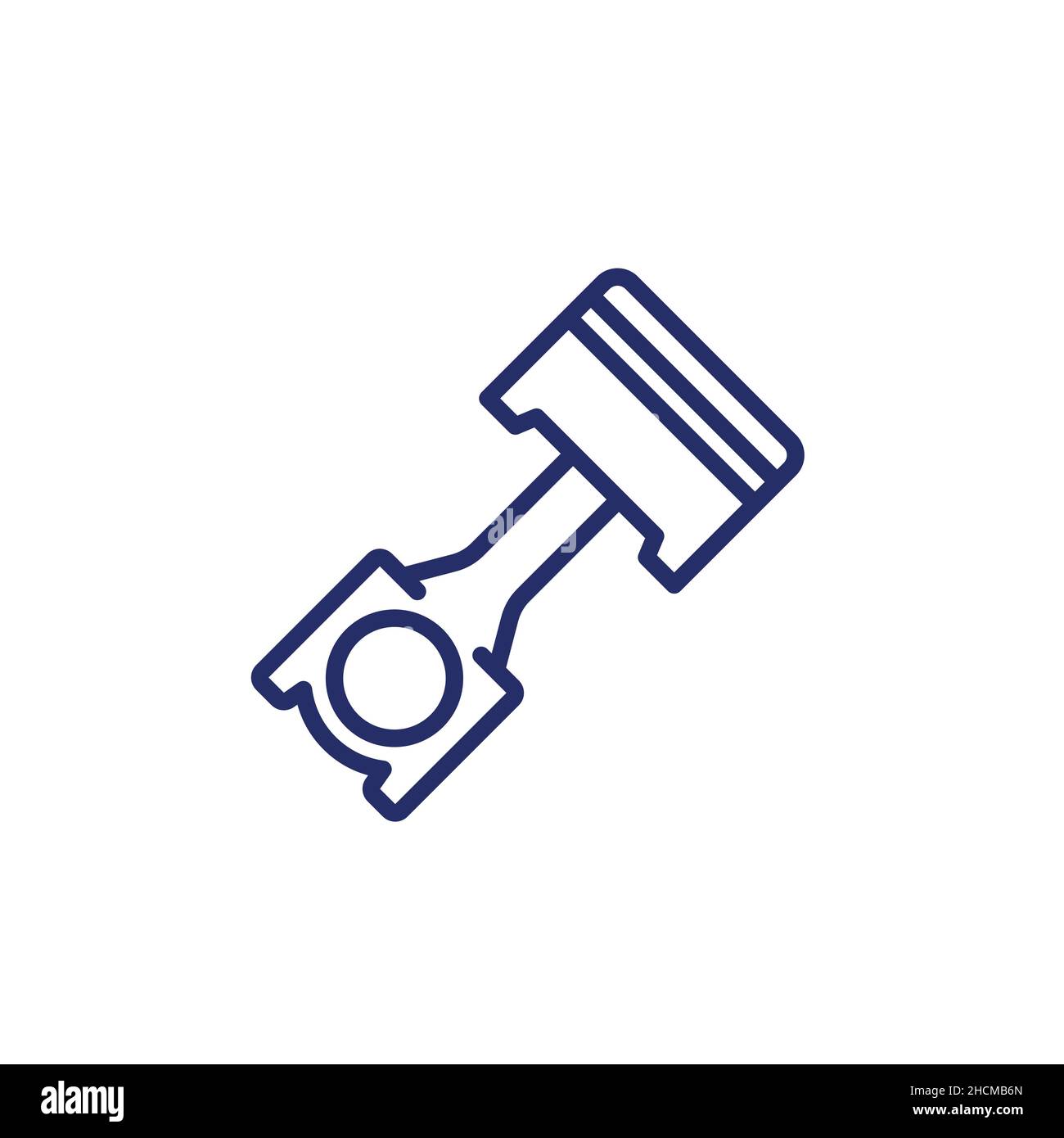 engine piston line icon on white Stock Vector Image & Art - Alamy