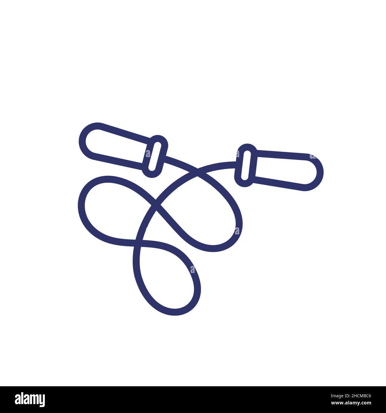 jumping rope icon on white, line vector Stock Vector Image & Art - Alamy