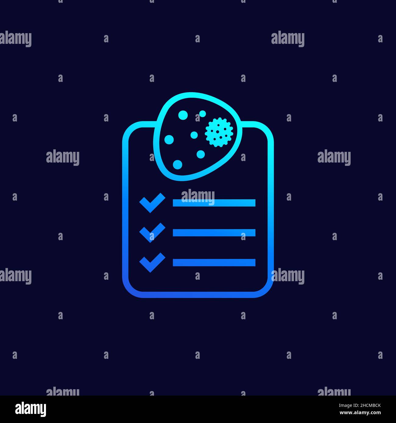 bacteria and checklist icon, vector Stock Vector Image & Art - Alamy